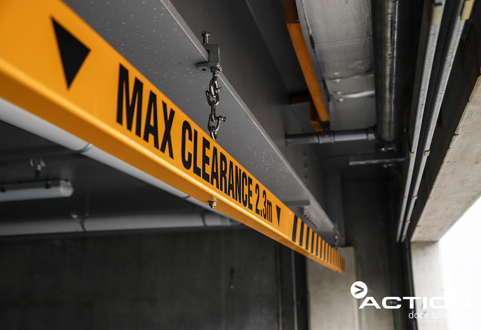 Height Restriction Bar | Action Door Solutions